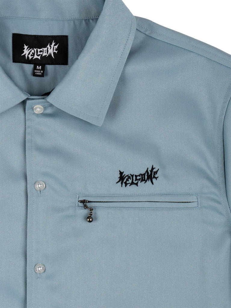 Welcome Mace Embroidered S/S Buttondown Shirt Spring 2024 | EMPIRE