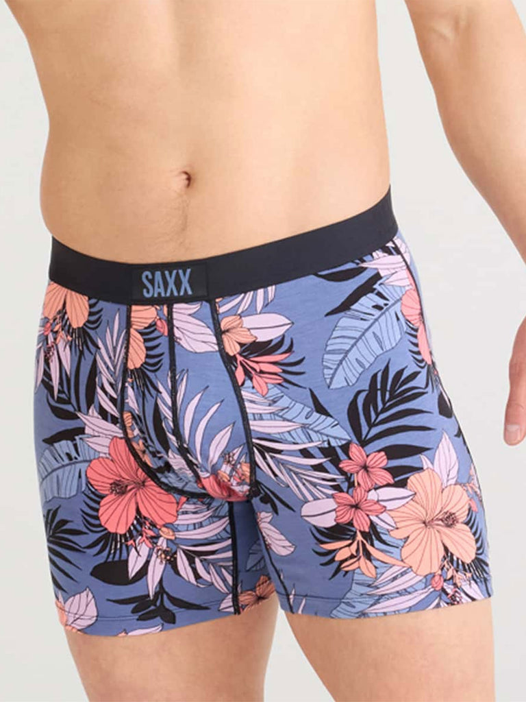 Saxx Ultra Super Soft Hibiscus Jungle Blue Boxer | EMPIRE