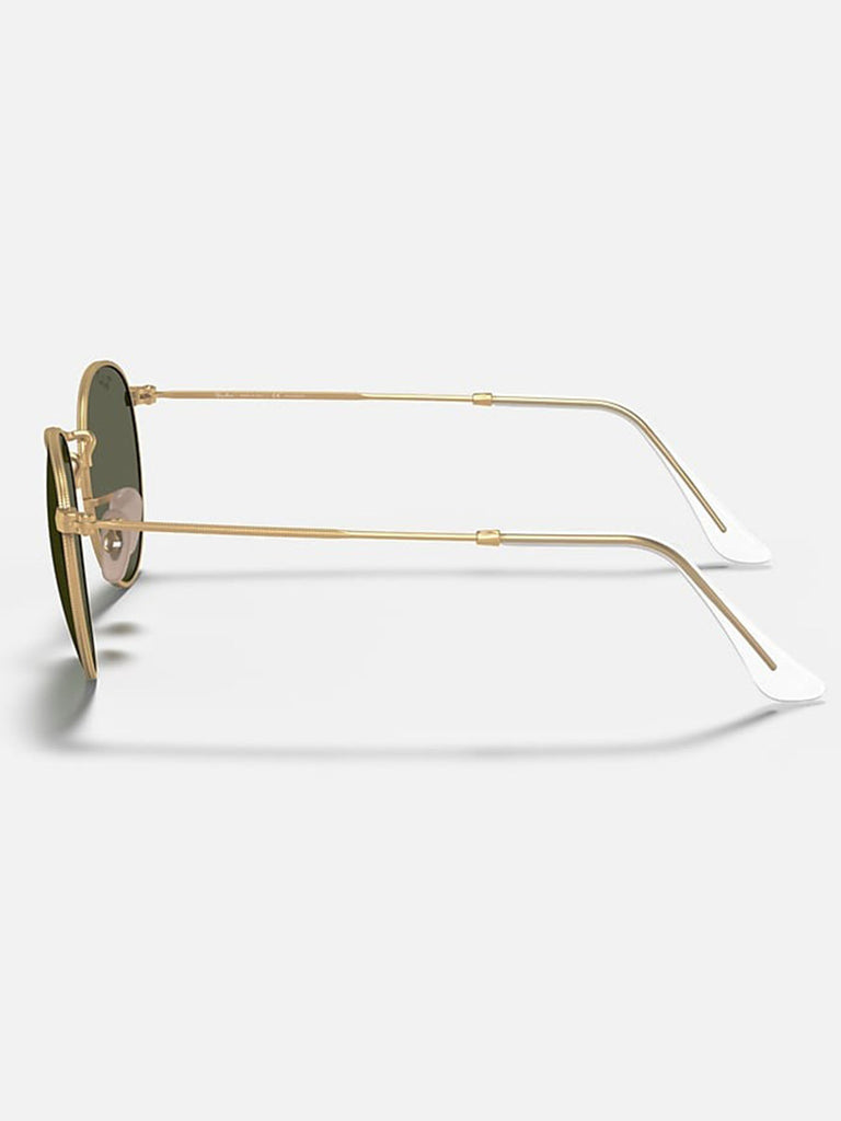 Ray Ban 2024 Round Metal Matte Gold/Green Classic G-15 Sunglasses | EMPIRE