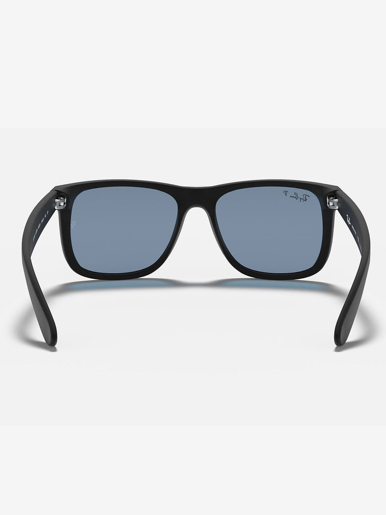 Ray-Ban Justin Matte Black/Dark Blue Sunglasses | EMPIRE
