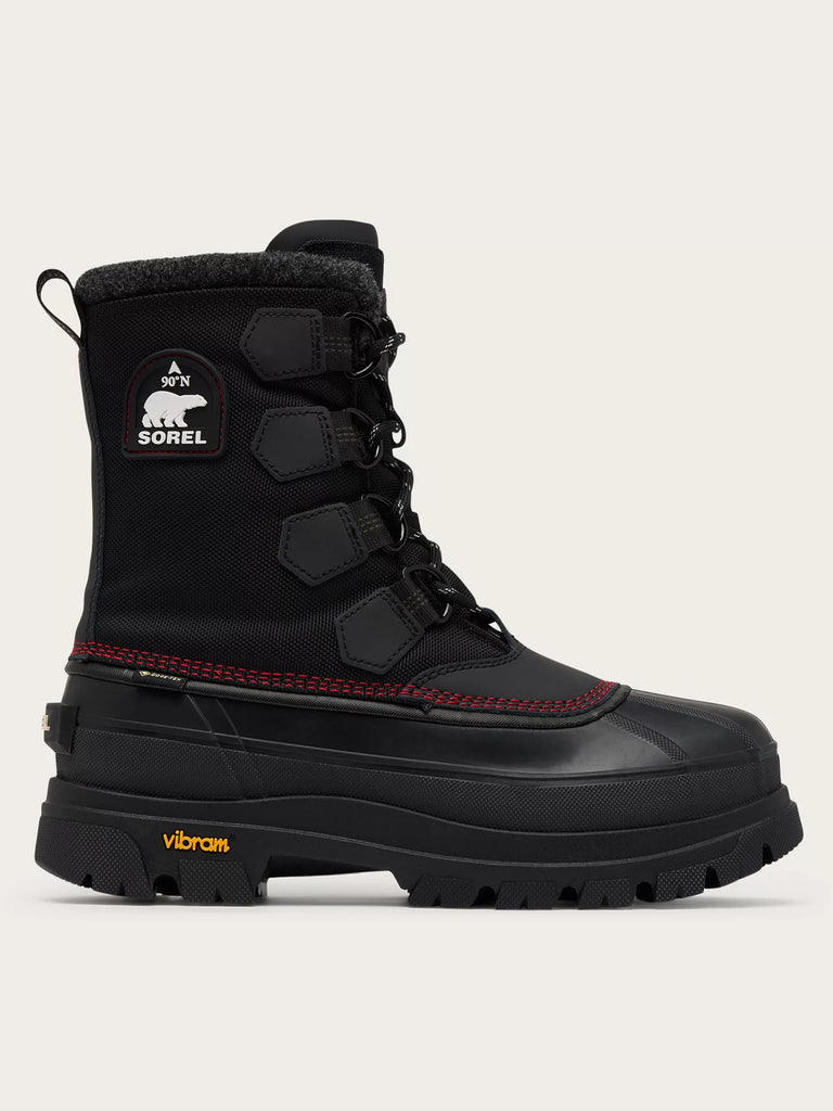 Sorel GORE-TEX Caribou Horizon Black/Bright Red Boots Winter 2026 | EMPIRE