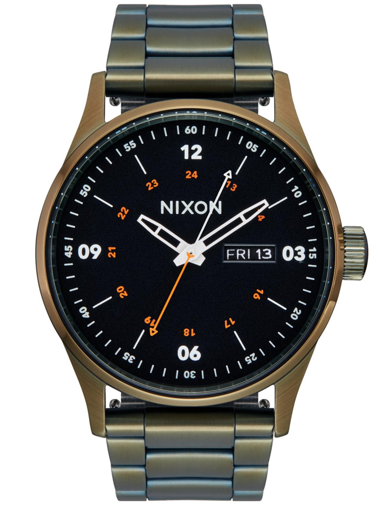 Nixon The Sentry Stainless Steel Dark Olive/Black Watch 2024 | EMPIRE