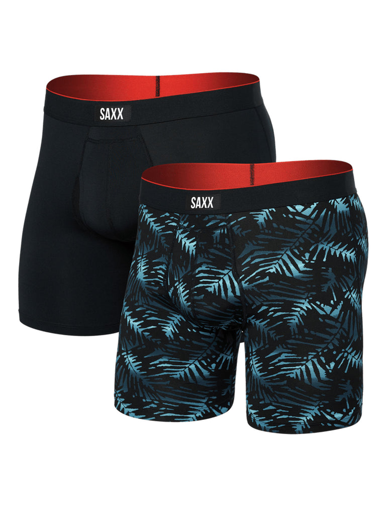 Saxx Multi-Sport Mesh 2 Pack Palm Camo Glow/Black Boxer | EMPIRE