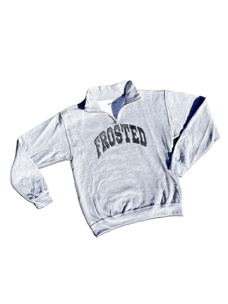 Frosted Varsity Logo 1/4 Zip Sweater Holiday 2024 | EMPIRE