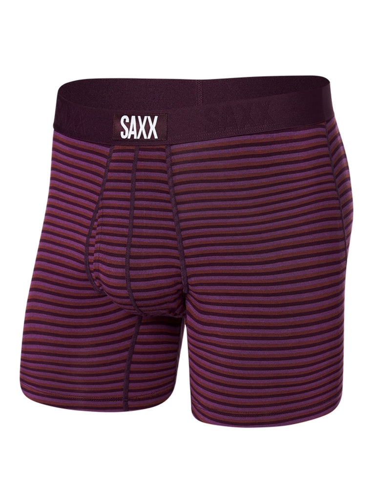 Saxx Ultra Soft Micro Stripe Plum Boxer Fall 2023 | EMPIRE