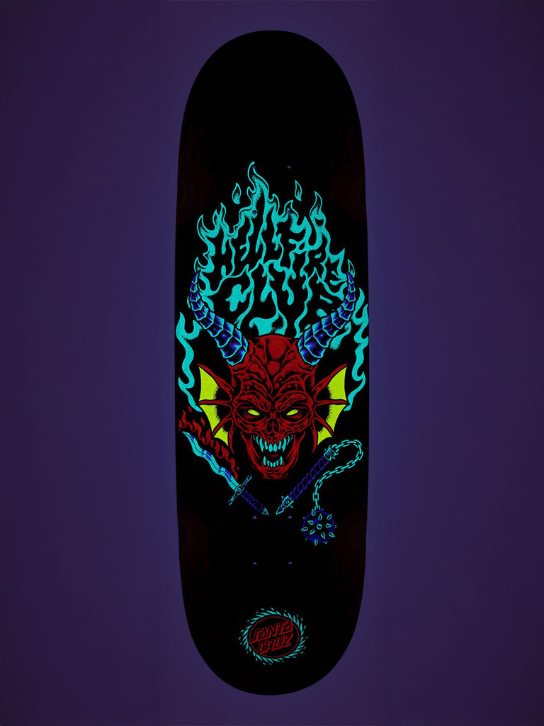 Santa Cruz x Stranger Things Hellfire Club Flames 9’’ Skateboard Deck ...