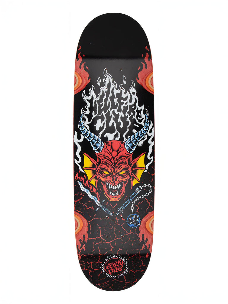 Santa Cruz x Stranger Things Hellfire Club Flames 9’’ Skateboard Deck ...