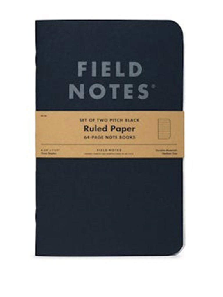 Field Note Pitch Black Ruled Notebook 2 Pack | EMPIRE