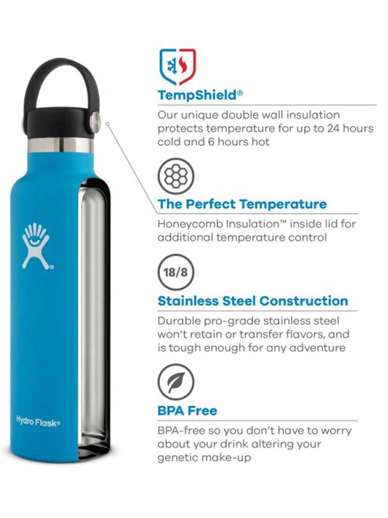 Hydroflask Standard Mouth With Flex Cap Fog 24 Oz Bottle | EMPIRE